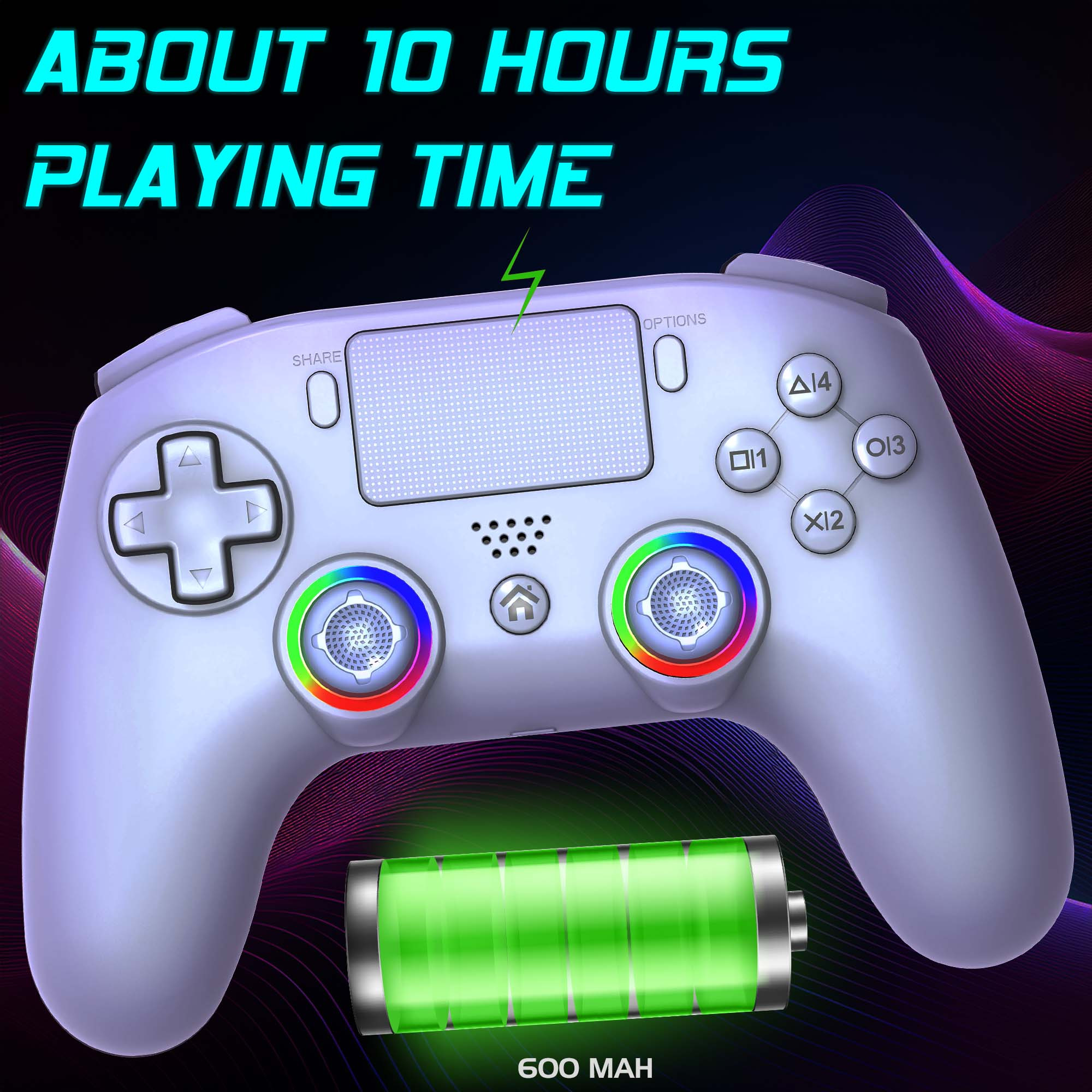 Subsonic Wireless Led Controller White for PS5 | Datafox e-pood
